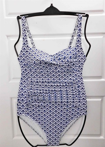 New Bond-Eye Blue White 1pc Bathing Swim Suit sz 6 | eBay