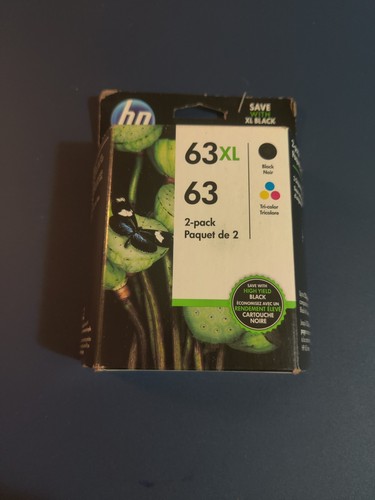 Genuine HP 63XL Black 63 Tri-Color Ink Cartridge Combo Pack New Exp May ...