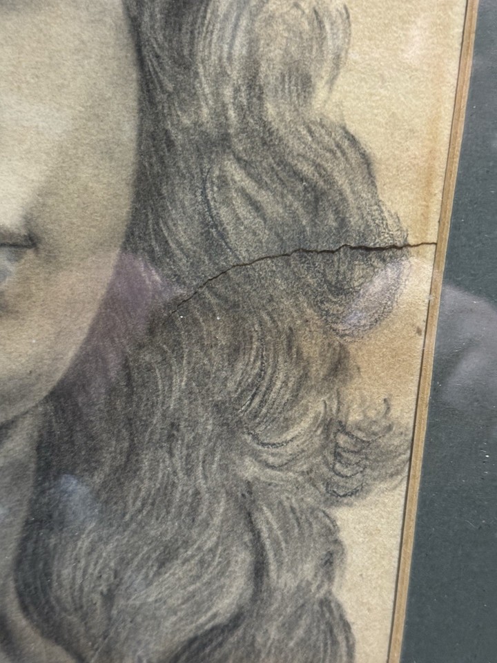 Very Nice Antique Portrait Sketch Or Pastel In The Pre Raphaelite Style ...