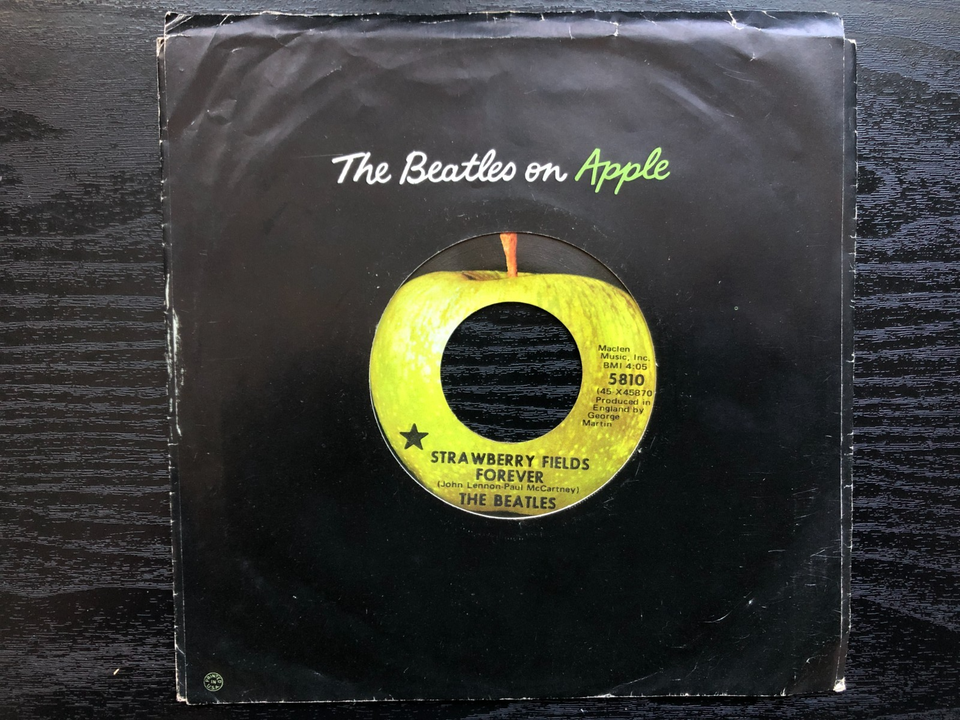 Beatles STRAWBERRY FIELDS / PENNY LANE 1971 Apple BLACK STAR LA single ...