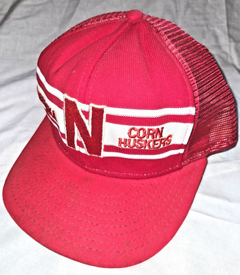 Nebraska Cornhusker Red Snapback Mesh Trucker Hat/Cap | eBay