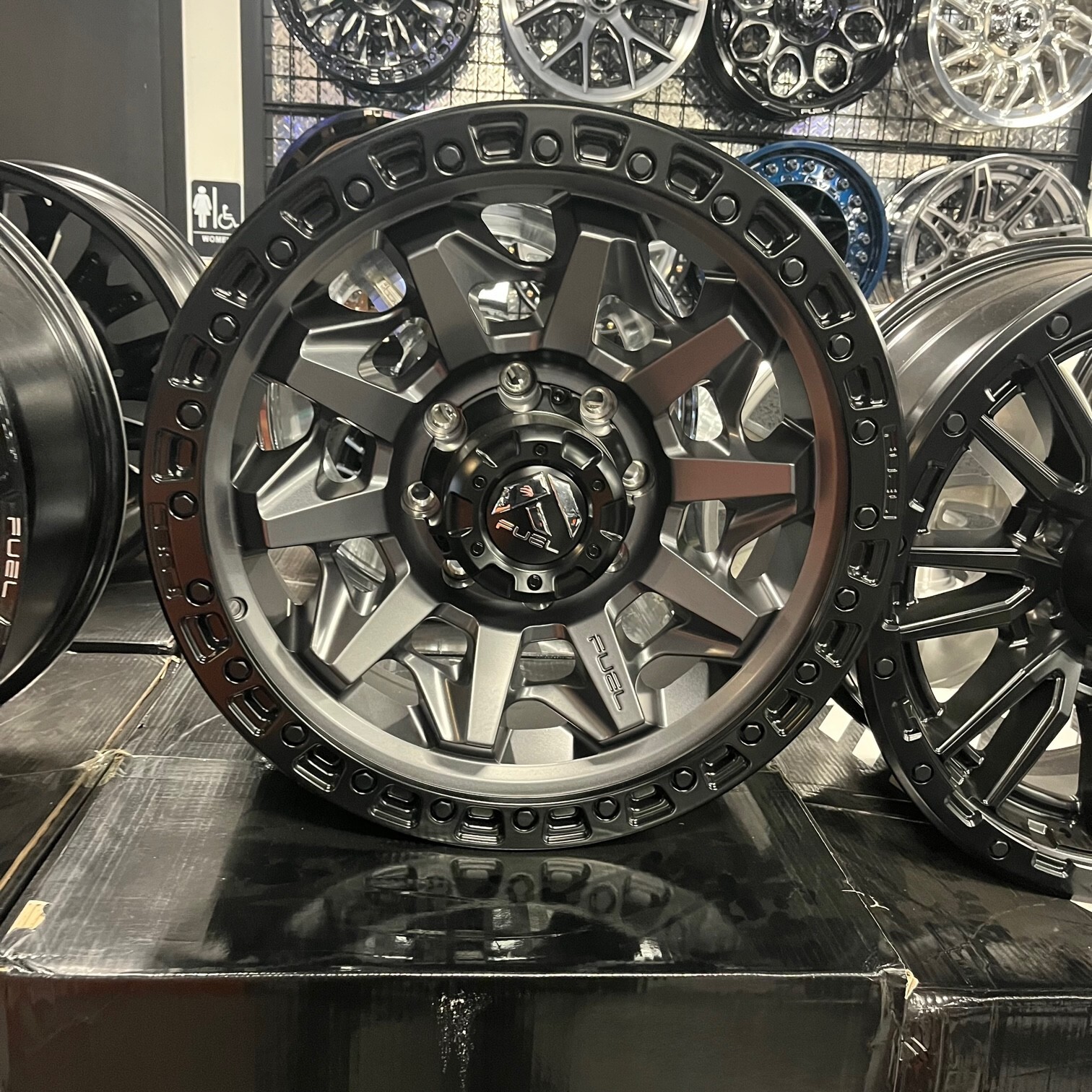 4 New Fuel D716 Covert 15" Matte Gunmetal 15x8 5x5.5 -19mm Wheels Rims ...