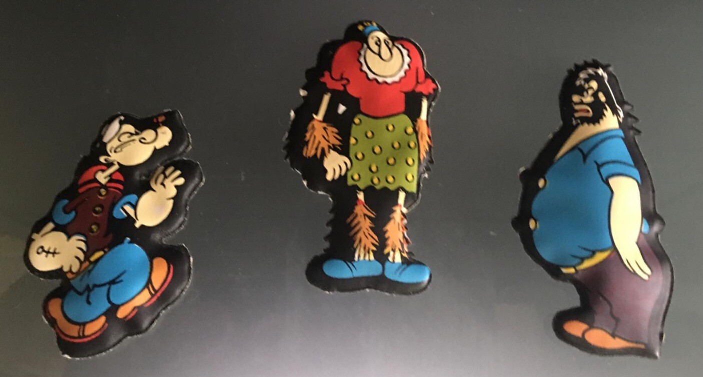 VINTAGE 1974 POPEYE BRUTUS ALICE THE GOON PUFFY MAGNET KING FEATURES ...