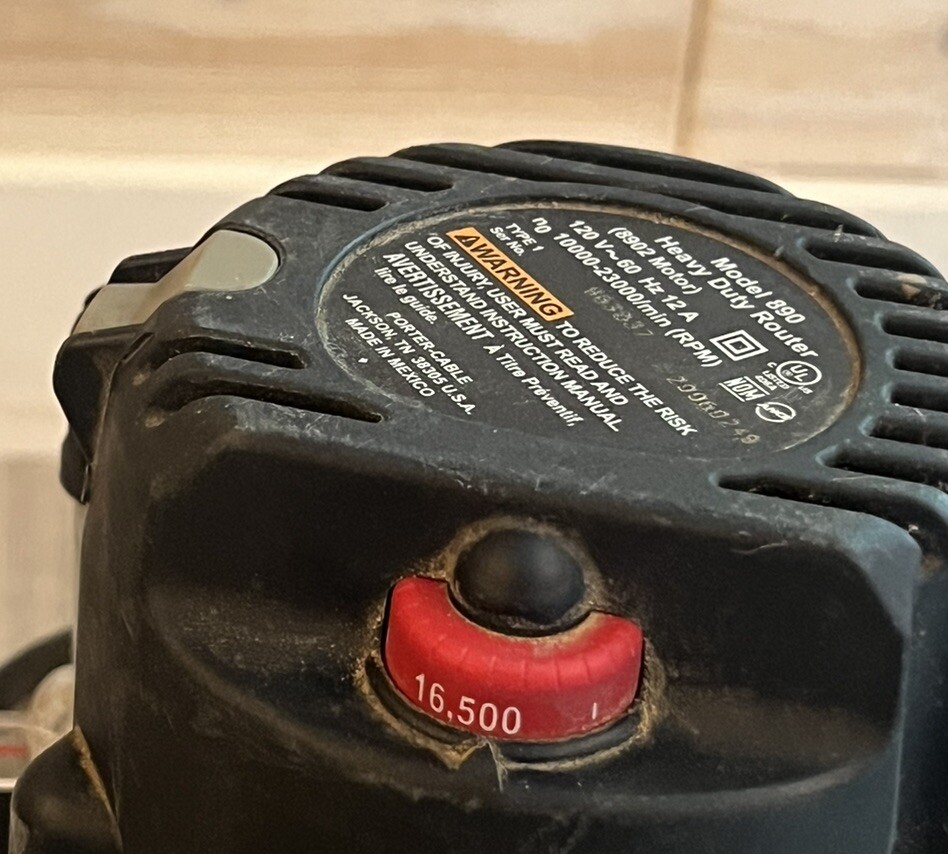 Porter Cable 890 12-Amp Heavy Duty Corded Electric Router 3 Speeds ...