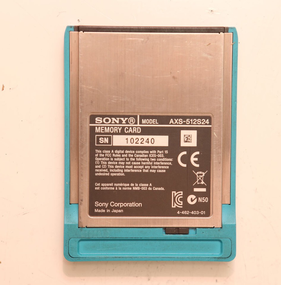 Sony AXS-512S24 512Gb AXSM Memory Card for AXS-R5 / Sony F5, F55 | eBay