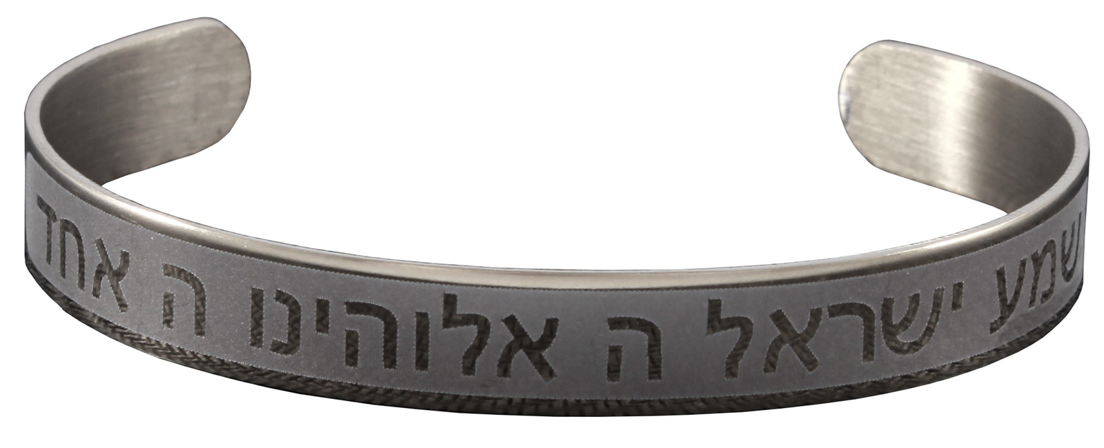 Jewish SHEMA ISRAEL Stainless Wristband cuff Bracelet Hebrew Kabbalah ...