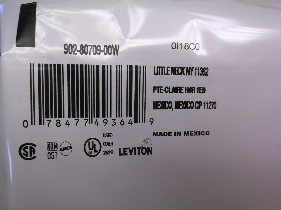 NEW Leviton 80709-W White 2-Gang Switch Cover Wallplate, Lot of 2 | eBay