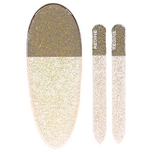 3pc Nano File Set Professional Heavy Duty Glass Nail Files with Case ...