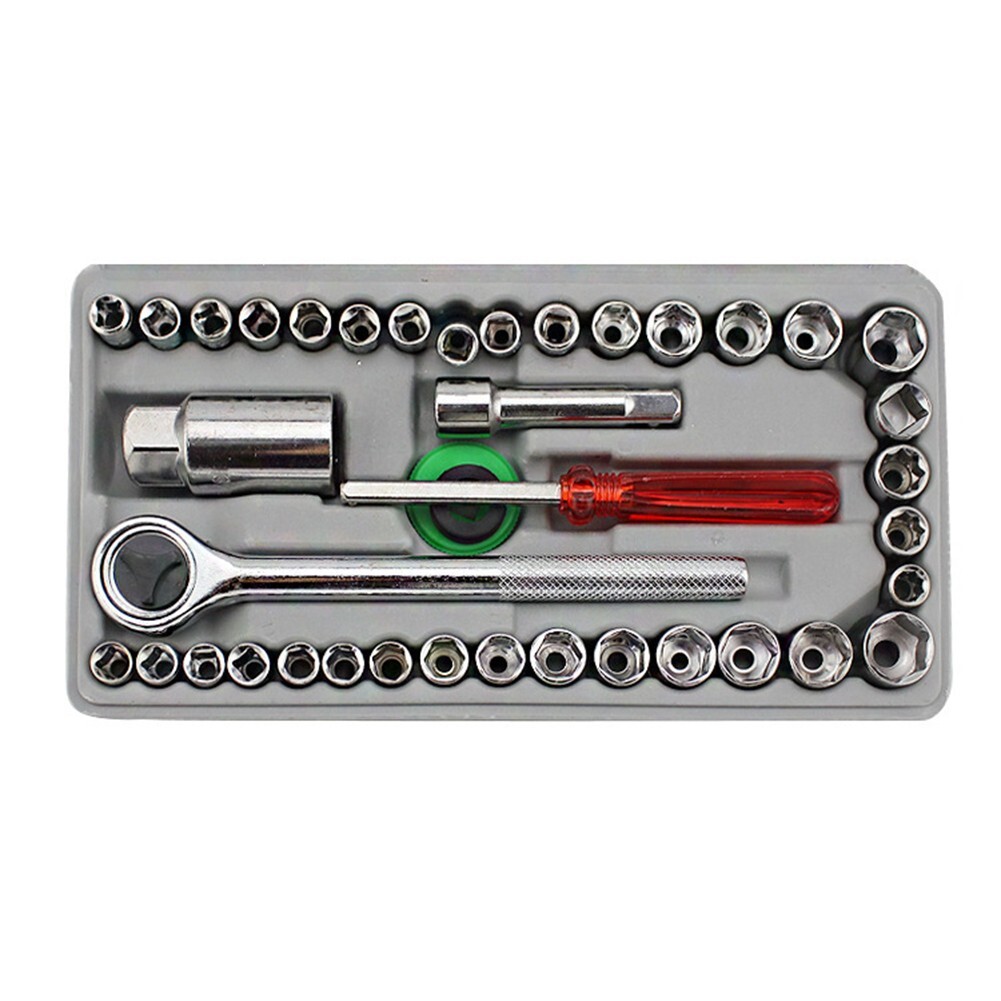Comprehensive 40 Piece Socket Tool Set for Home Repairs and DIY ...