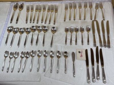 Holmes Edwards Danish Princess 51 Pc SilverPlate Flatware Silverware ...