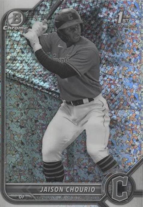 2022 Bowman Chrome - Prospects Jaison Chourio #BCP-174 Black & White ...