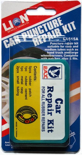 Tyre Tube Puncture Repair Kit With Patch Glue File Car Hand Trolley ...