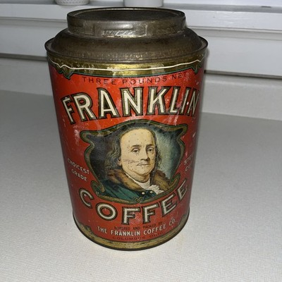 Vintage Franklin Coffee Empty Three Pound Tin | eBay