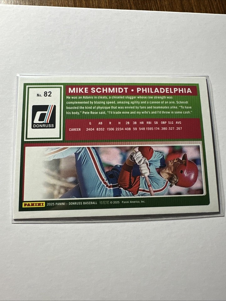 2025 Donruss Mike Schmidt Liberty Holo #82 Philadelphia Phillies 🗽 ⚾️ ...