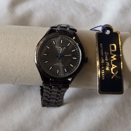 OMAX Since 1946 Mens Quartz Watch New With Tag Black Charcoal New ...