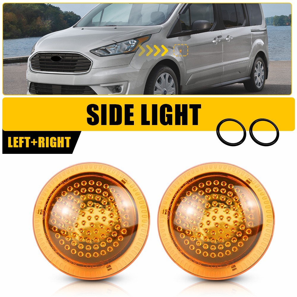 For 2010-2021 Ford Transit Connect Amber Lens Side Marker Repeater ...