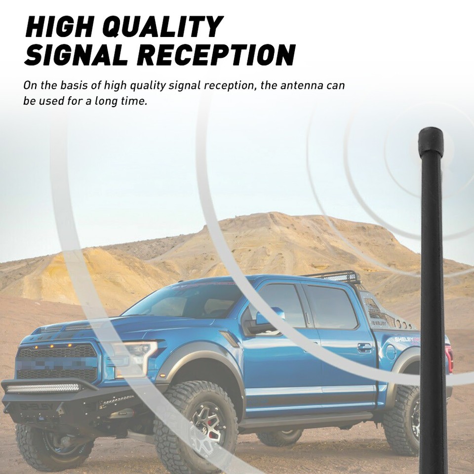 13" In Car Bee Sting Stubby Short Mini Arial Black Aerial Mast Antenna ...