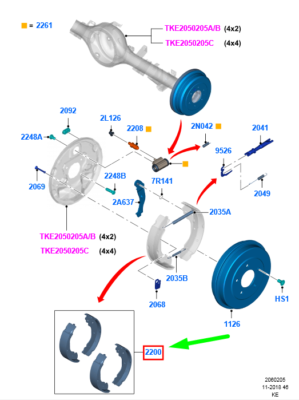 Ford Drum Brake Diagram Drum Brake (front) Assembly Order