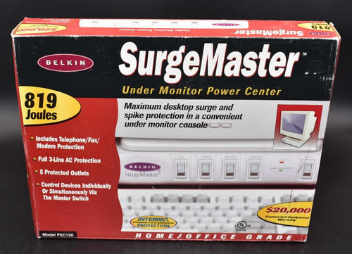 Belkin SurgeMaster F5C120 Under Monitor Power Center ~ 5 Protected ...