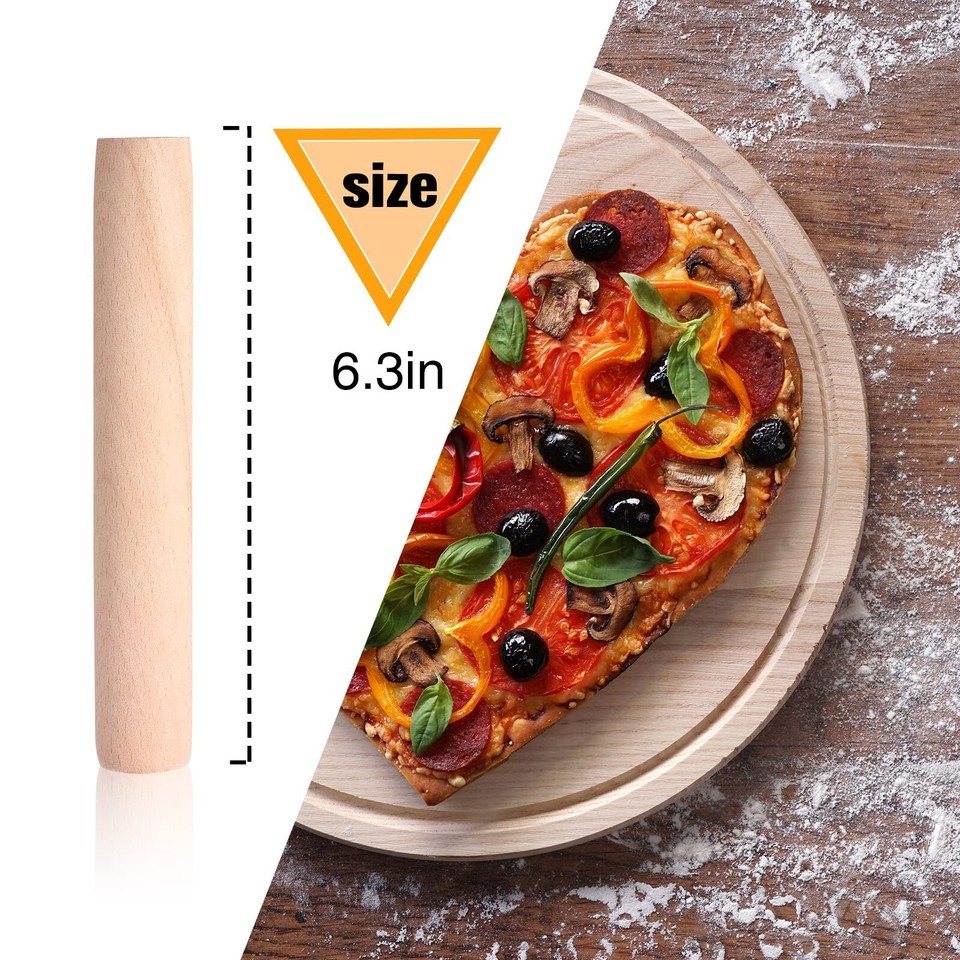 Small Wooden Rolling Pin, Dumpling Dough Roller Wooden Mini Rolling ...