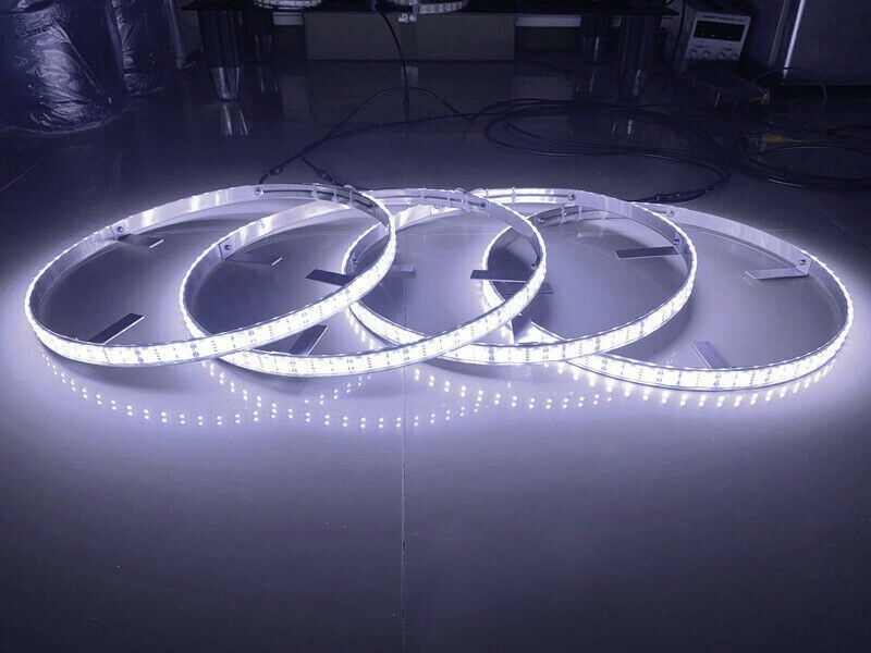 4X 15.5" DOUBLE ROW Brightest PURE WHITE Solid Color LED Trucks Wheel ...