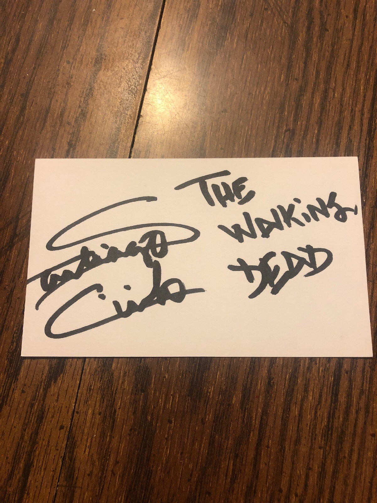 Santiago Cirilo - The Walking Dead signed Index Card #1 | eBay