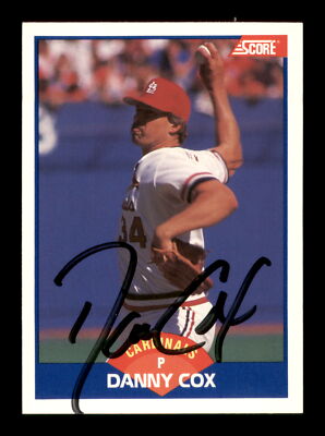 Danny Cox Autographed Signed 1989 Score Card #613 St. Louis Cardinals ...