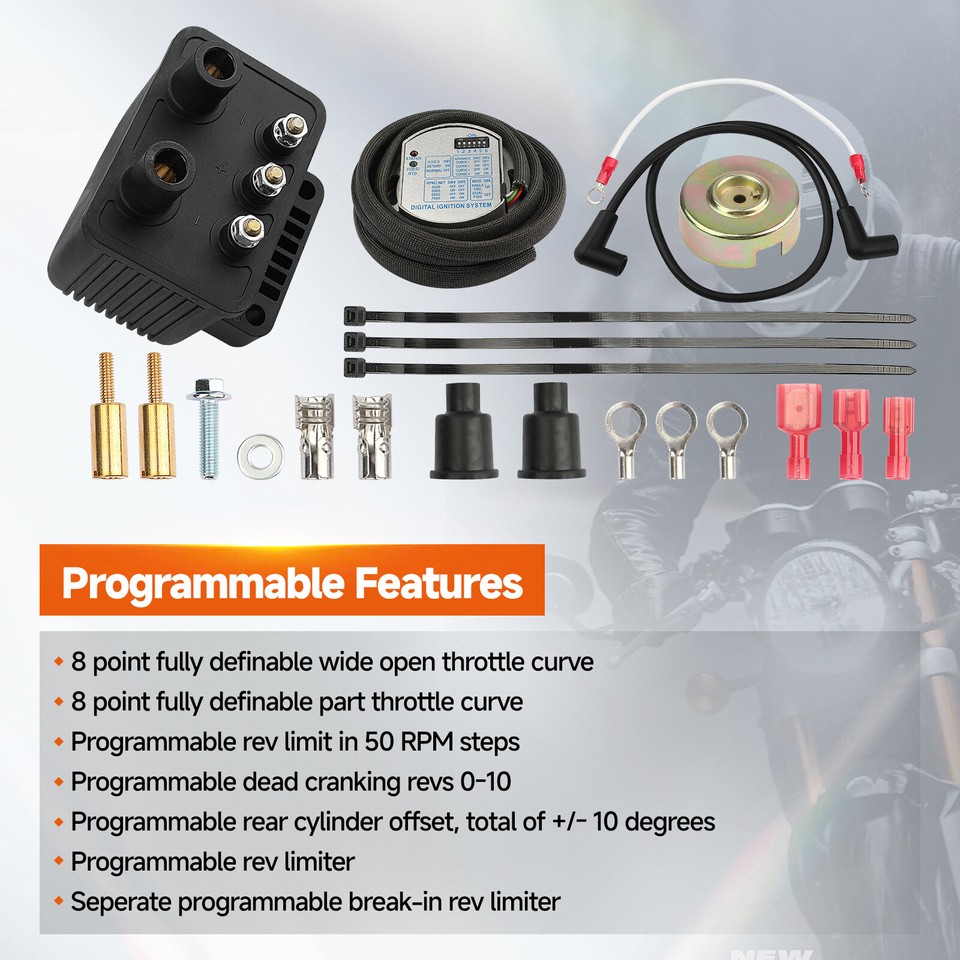 Ultima Single Fire Programmable Ignition Kit 53-660 For Harley Big Twin Evo XL | Easy ...