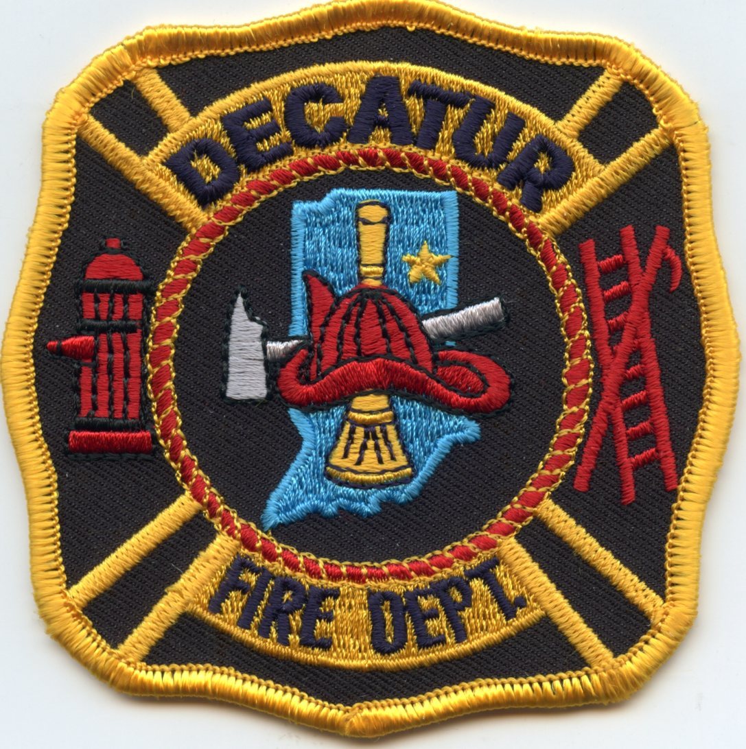 DECATUR INDIANA IN state outline FIRE PATCH | eBay
