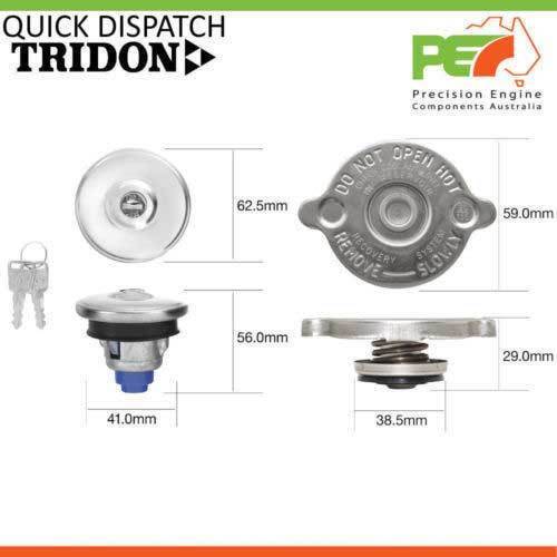 *TRIDON* FuelCap Locking+Radiator Cap For Toyota Landcruiser FJ40 FJ45 ...