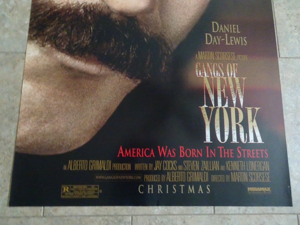 The Gangs of New York - Movie Poster with Daniel Day-Lewis as Bill "The ...