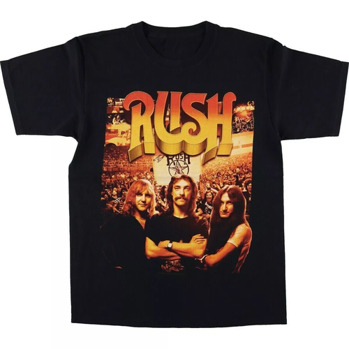 RUSH Band T-Shirt Unisex Cotton Tee All Size S Black Unisex Shirt A431 ...