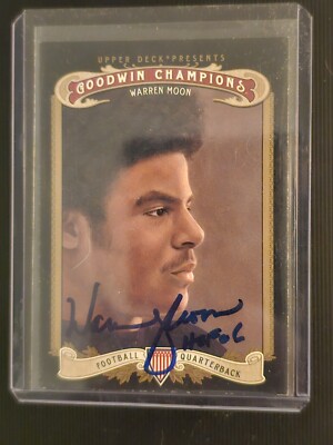 Warren Moon Hand Signed Autograph 2012 Goodwin Champions Card #149 | eBay