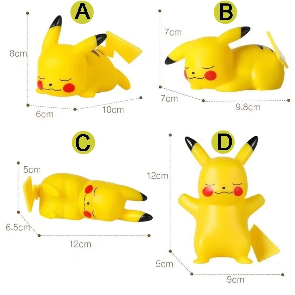 Pokemon Pikachu Cute Night Light Battery Powered Glowing Kids Gift Lamp ...