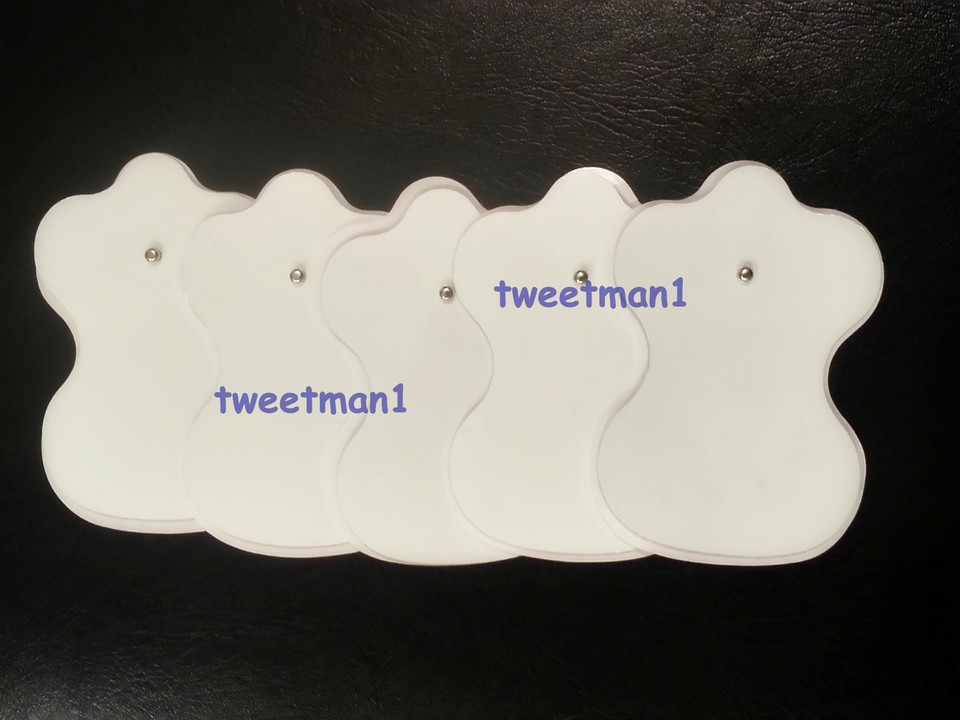 GUITAR SHAPED WHITE REPLACEMENT MASSAGE PADS (20) FOR PINOOK, HEALTH ...