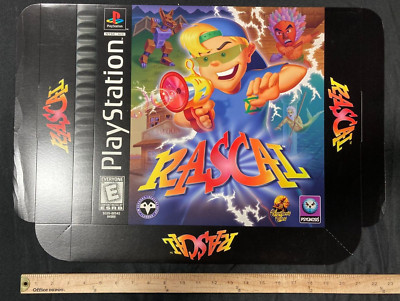 1997 SONY PLAYSTATION 1 RASCAL BIG EB GAMES DISPLAY PROMO BOX NEW OLD ...