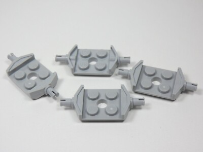 LEGO 4 Light Bluish Gray 2x2 Axle Plates Bearing Element K10 | eBay
