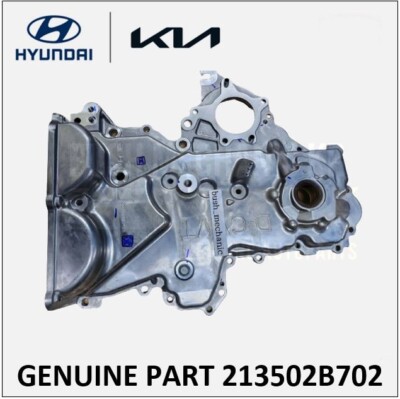 GENUINE OEM Hyundai Kia Cover Assy Timing Chain & Oil Pump 213502B702 ...