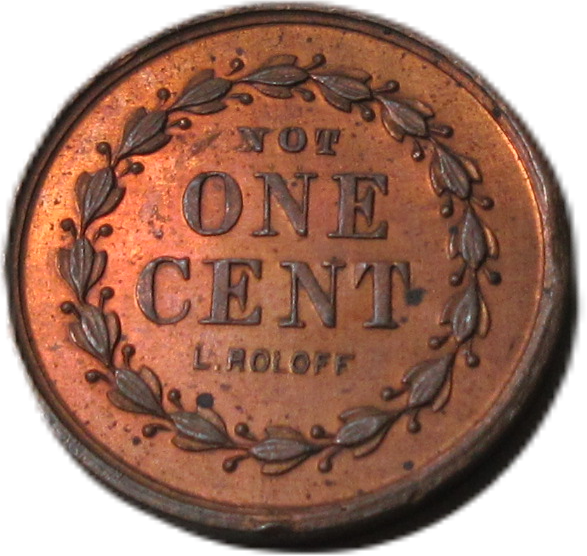NOT ONE CENT CIVIL WAR TOKEN H.M LANE LAMPS HIGH GRADE RED | eBay
