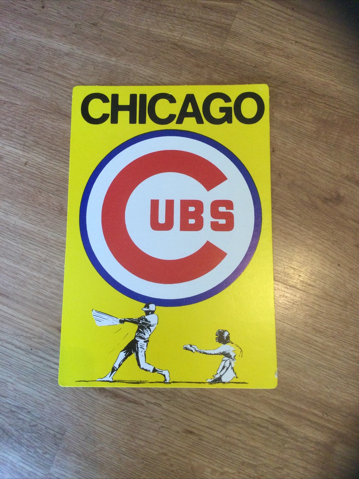 Vintage 1973 Fleer Big Sign Cardboard Baseball Chicago Cubs 11.5"x7 1/2 ...