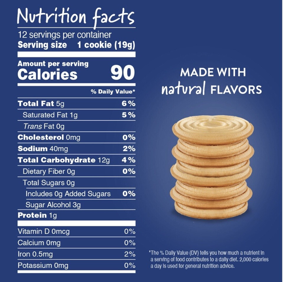 Voortman Bakery, SUGAR FREE Pecan Shortbread Cookies, 8oz Package FREE ...