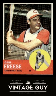 1963 Topps #133 Gene Freese Vintage Cincinnati Reds Baseball Card | eBay