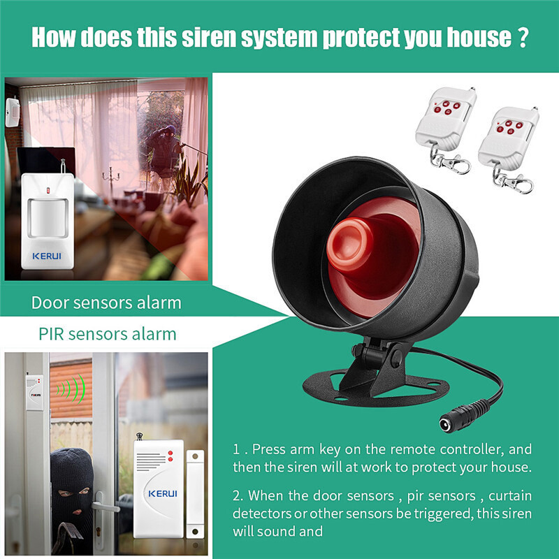 Wireless Home Alarm System Standalone Security Garage Door Window ...