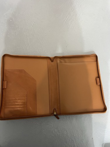 Vtg Hartmann Brown Portfolio Leather Legal Size planner agenda case ...