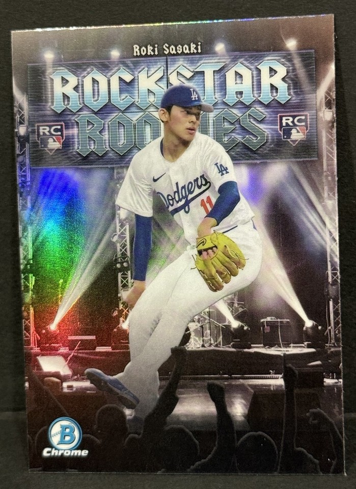 2025 Bowman Chrome LA Dodgers RC Roki Sasaki Rockstar Rookies Insert | eBay