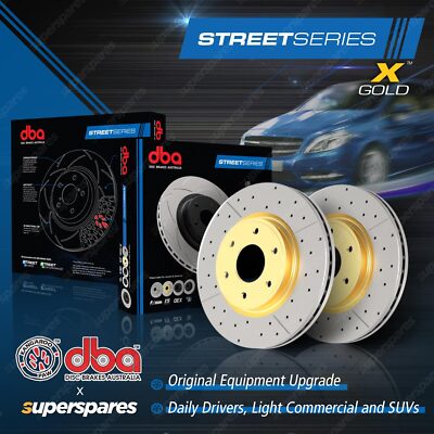 DBA Drilled Front Disc Brake Rotors for Holden HQ HR HT HX HZ WB Torana ...