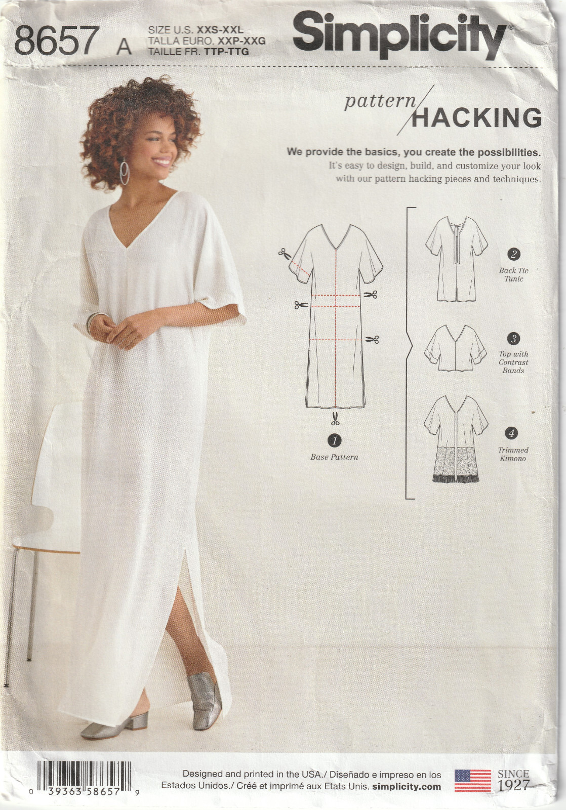 Simplicity 8657 Misses Caftan Uncut Sewing Pattern Size Xxs-xxl for ...