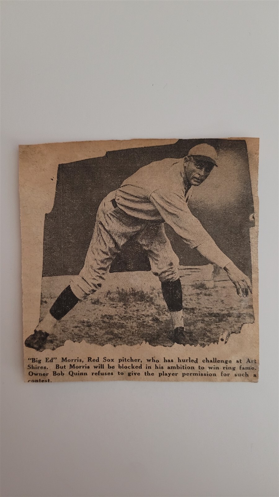 Big Ed Morris Red Sox 1928 Baseball Player Picture Panel | eBay