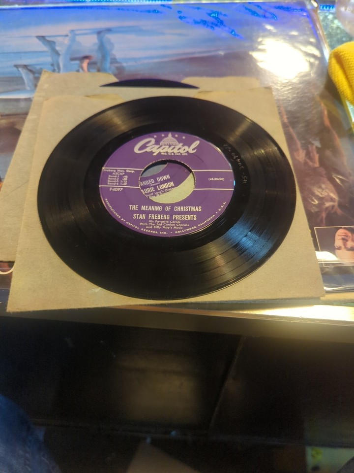 Stan Freberg 45 Green Christmas / The Meaning of Christmas Capitol F ...