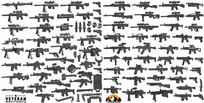 100 PCS WEAPON PACK - Various Weapons Guns, Rifles Sniper for Lego ...